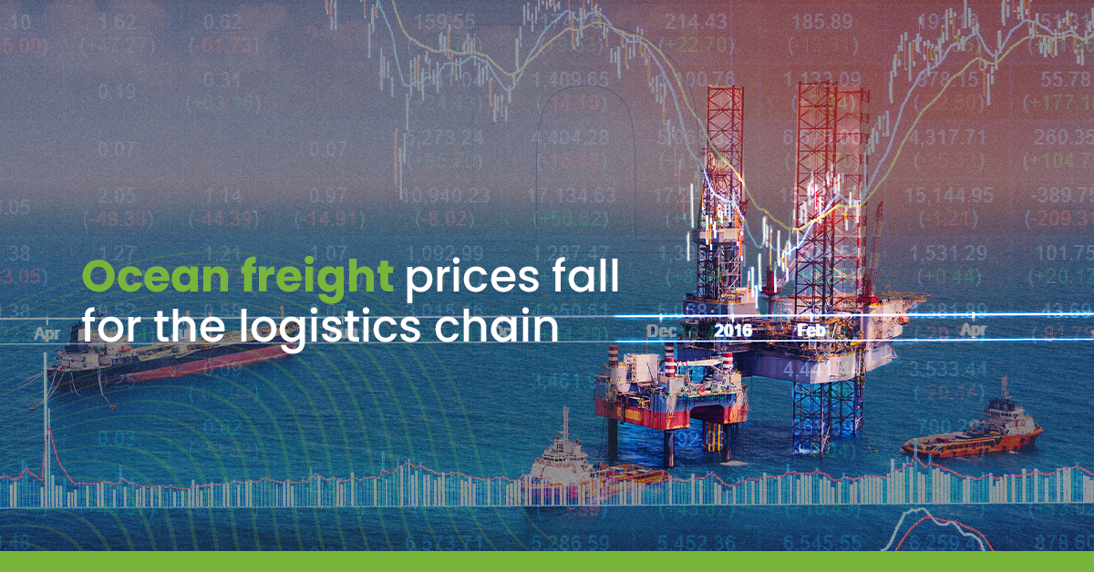 Ocean freight prices fall for the logistics chain - Onus Insurance