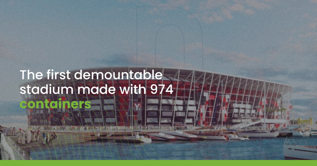 The first demountable stadium made with 974 containers - Onus Insurance