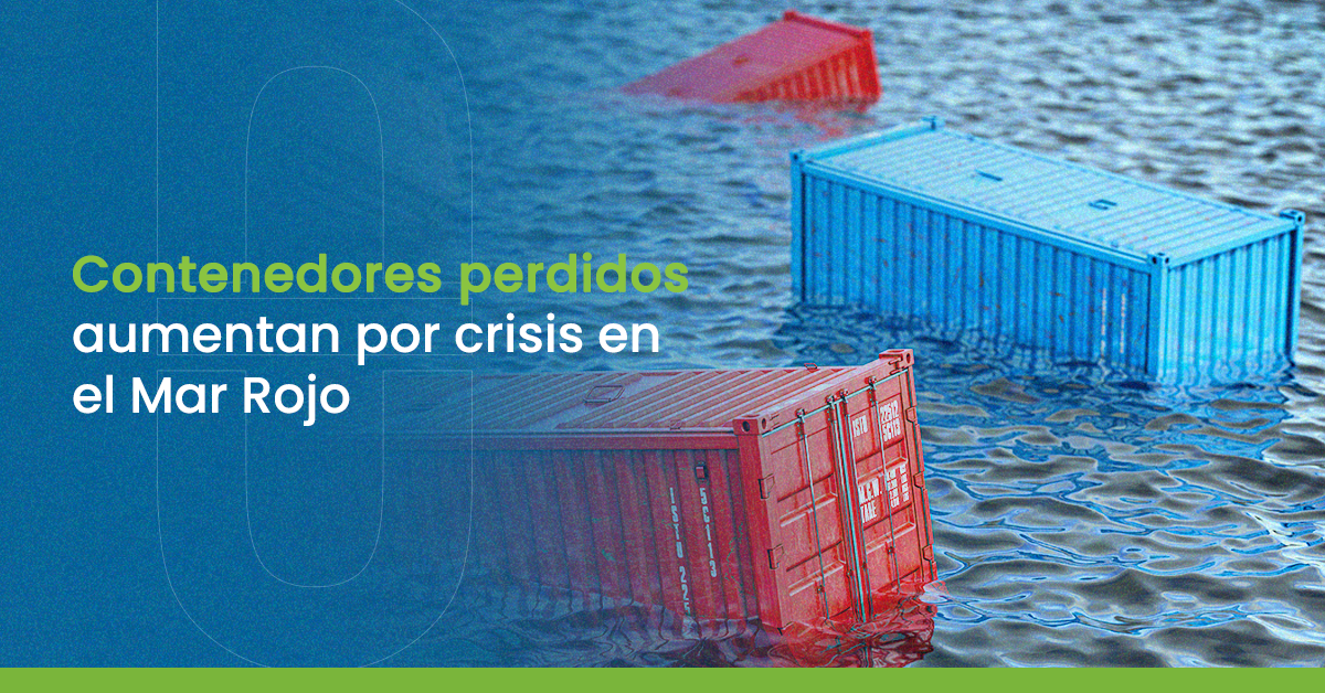 Contenedores perdidos aumentan por crisis en el Mar Rojo